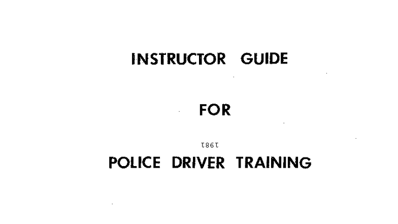 Texas A&M University Police Driver Training Guide (1981) - Studocu