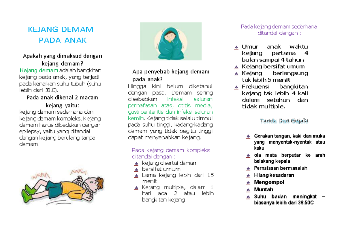 Kejang Demam pada Anak: Informasi Penting dan Penanganan (KRID 2018 ...