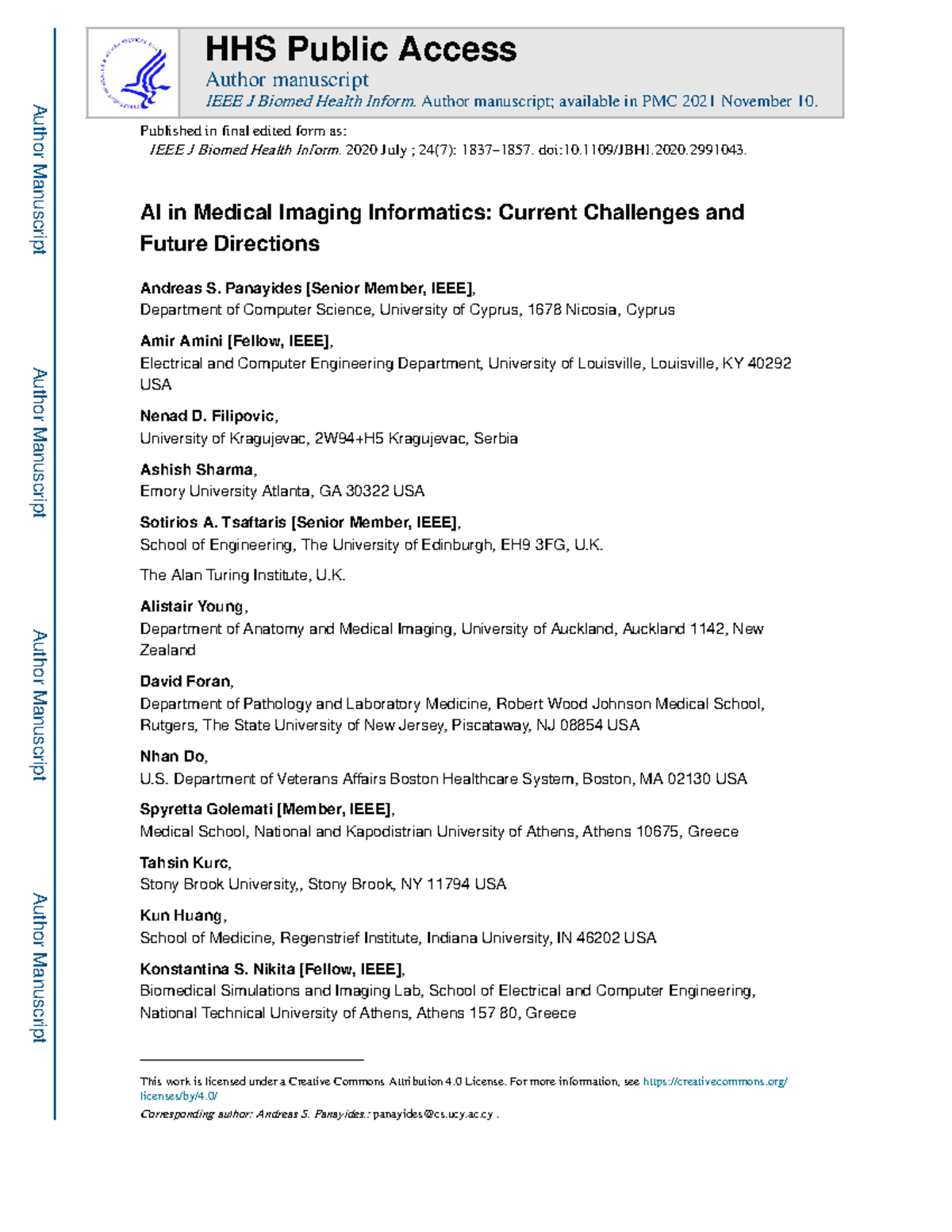 AI in Medical Imaging Informatics: Challenges & Future Directions - Studocu