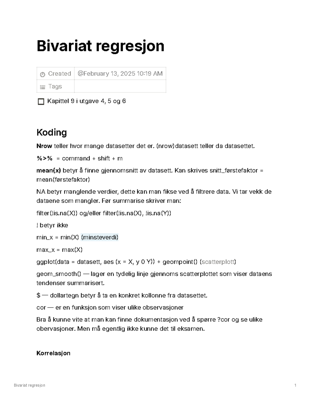 Kvanitativ koding begreper - Bivariat regresjon Created Tags Kapittel 9 ...