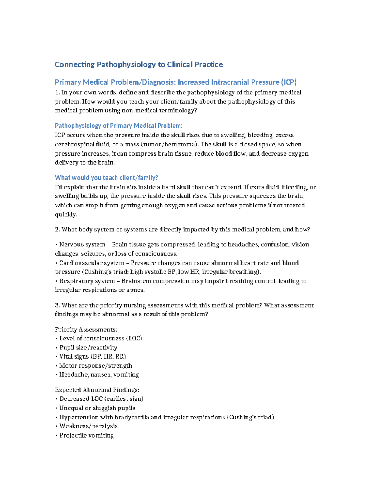 ICP Pathophysiology: Understanding Increased Intracranial Pressure ...