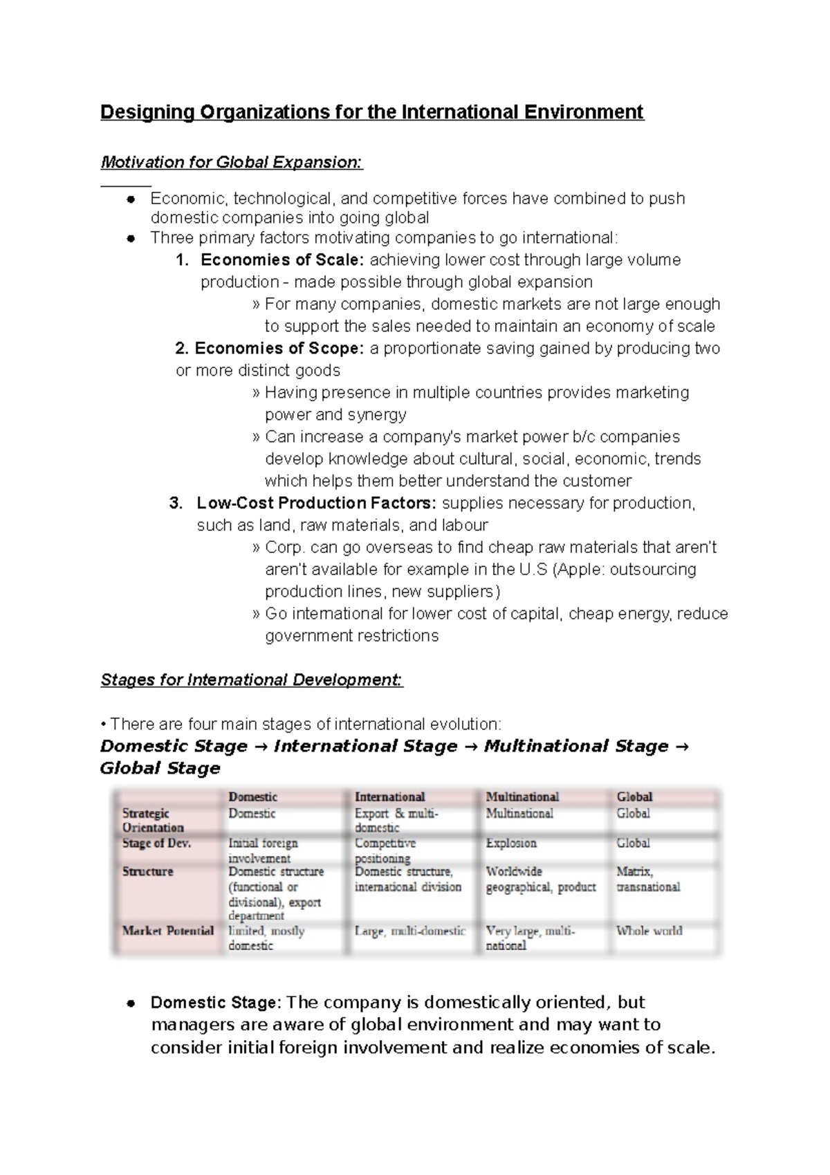 Chapter 6: Designing Org for the Intl. Environment - Global Strategies ...