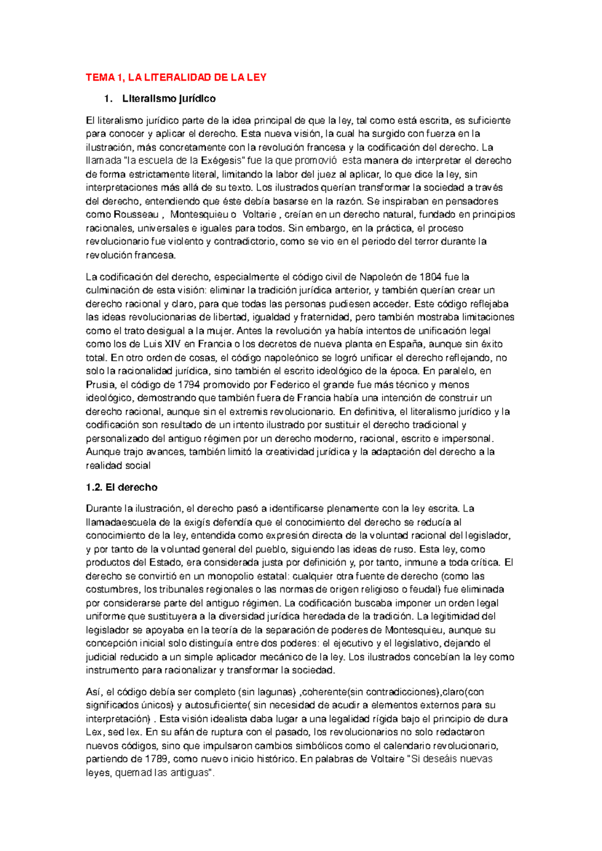 TEMA 1 Y 10: LA LITERALIDAD Y EVOLUCIÓN DEL DERECHO EN LA ILUSTRACIÓN ...