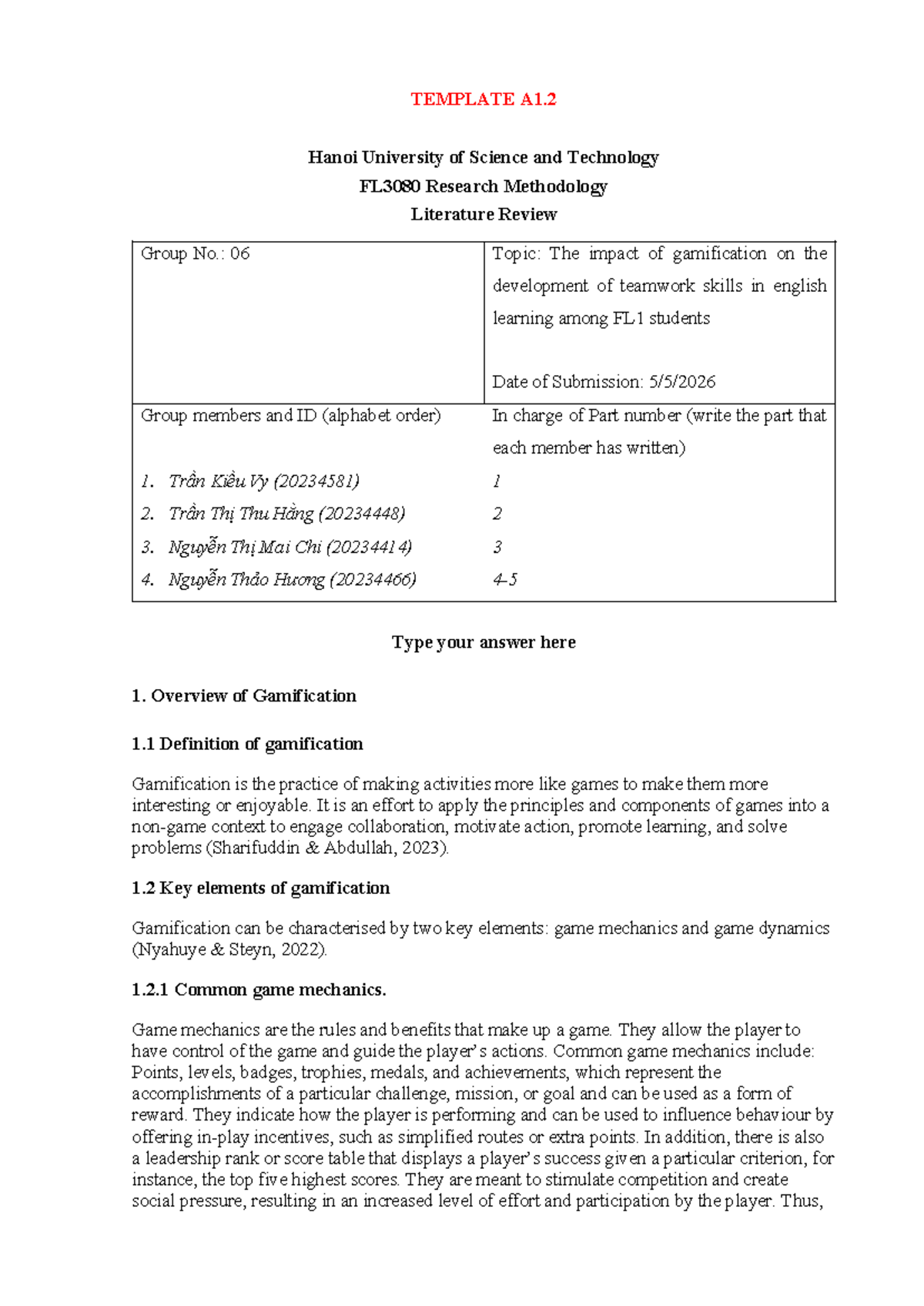 FL3080 Research Methodology: Gamification's Impact on Teamwork Skills ...