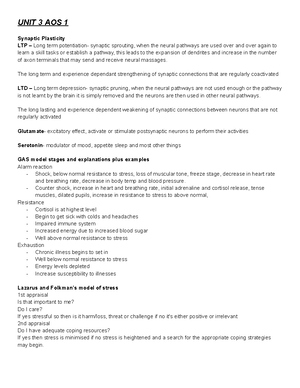Psych Notes - PSYCHOLOGY UNITS 3 AND 4 2023 - 2027 Study Design Table ...