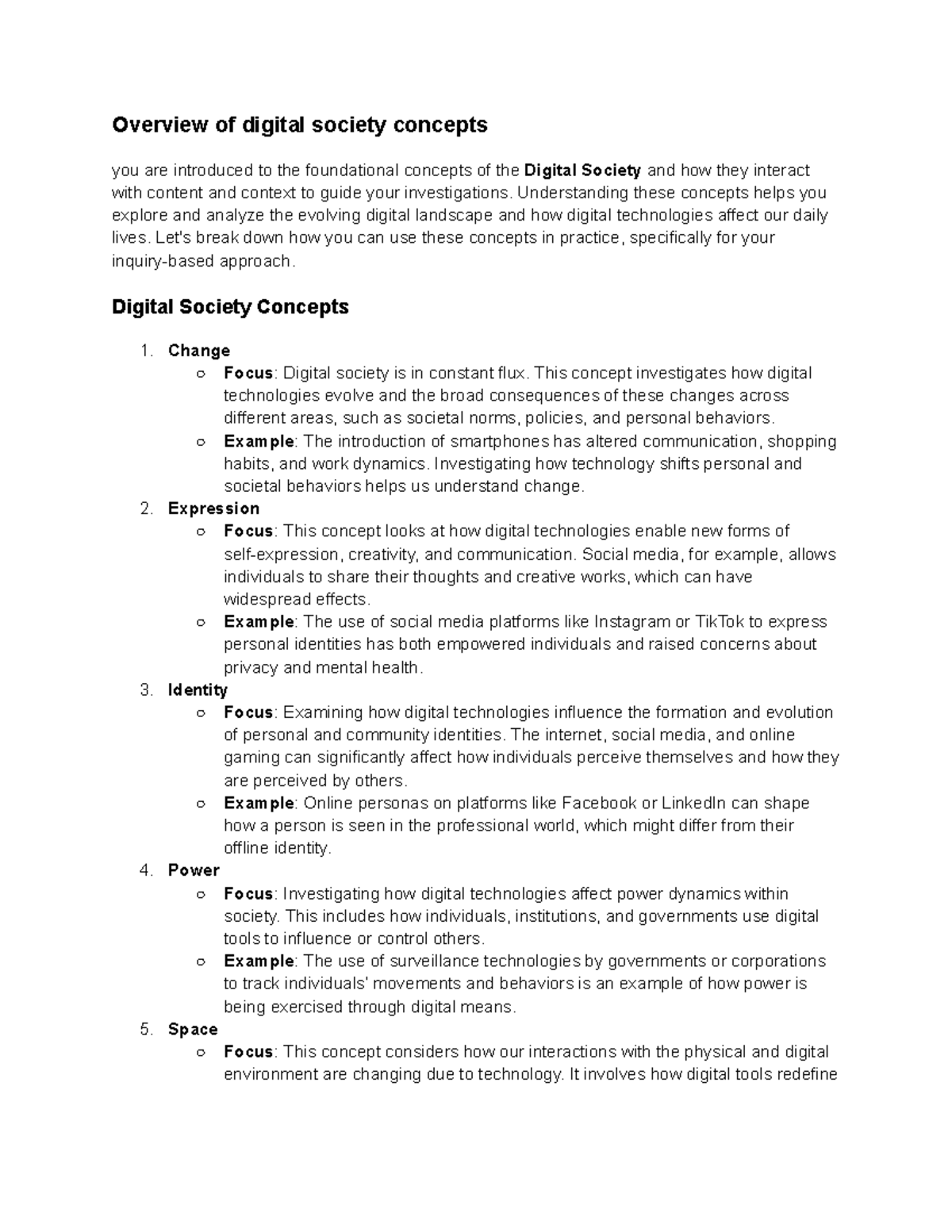 Digital Society Concepts: Foundations and Practical Applications - Studocu