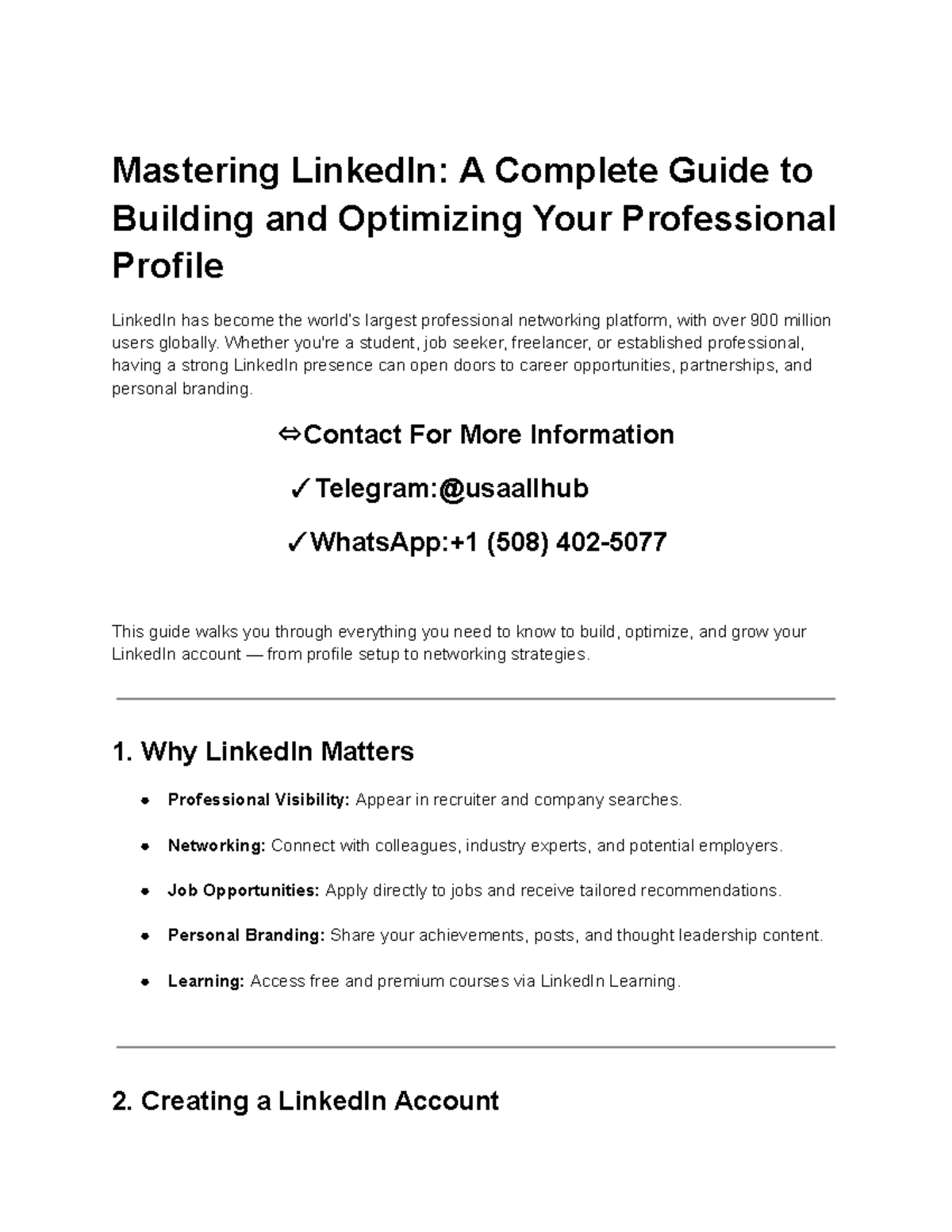 Mastering LinkedIn: Complete Guide to Building Your Profile - Studocu