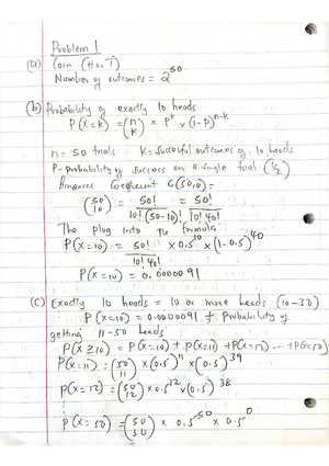 Formula Sheet for Final Exam - Formulae: 𝑥̅ = ∑ 𝑥 𝑛 , 𝑠 = √ 𝑛 ∑ 𝑥 2 −(∑ ...