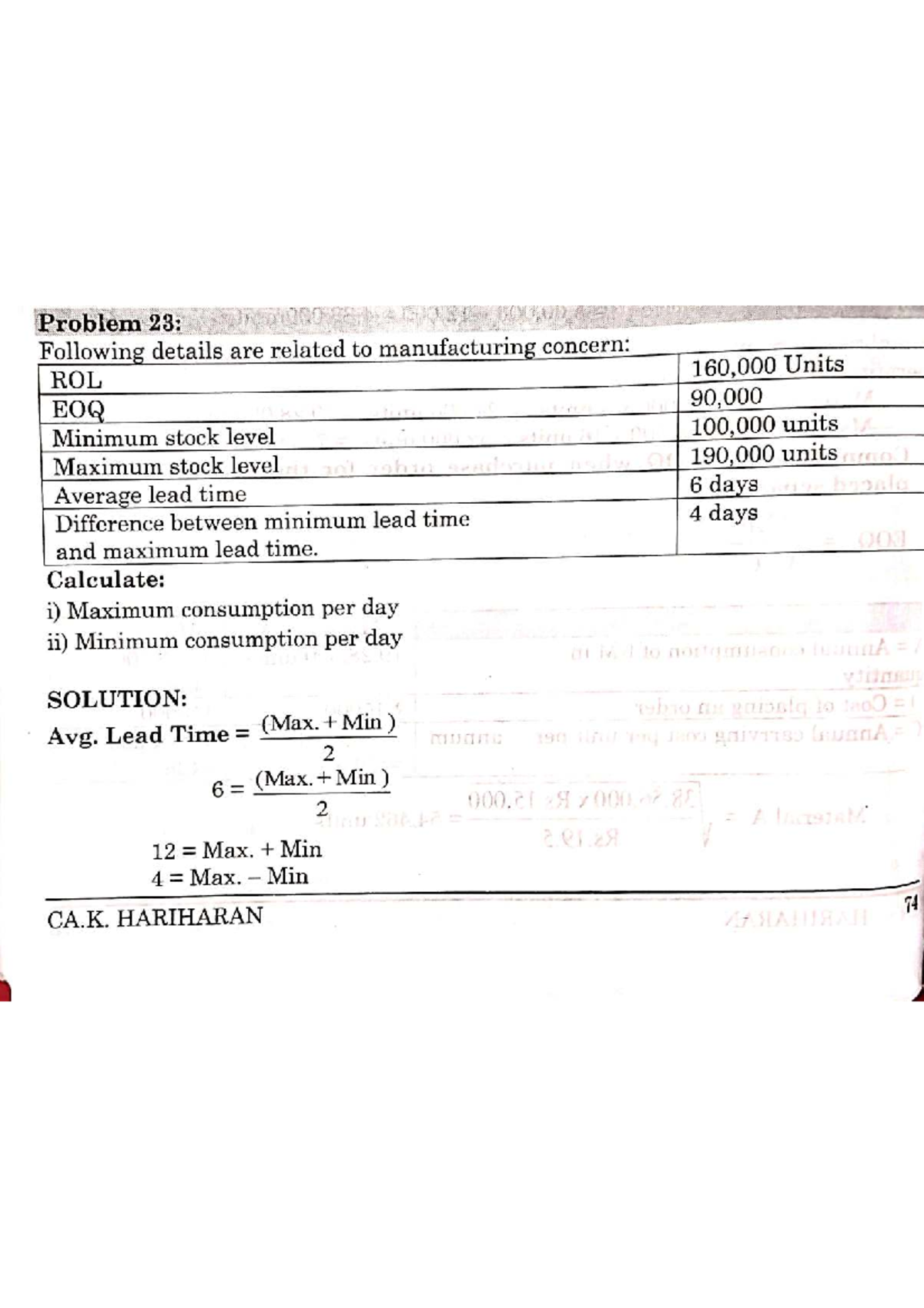 Material Costing Assignment -3: EOQ & Consumption Calculations - Studocu