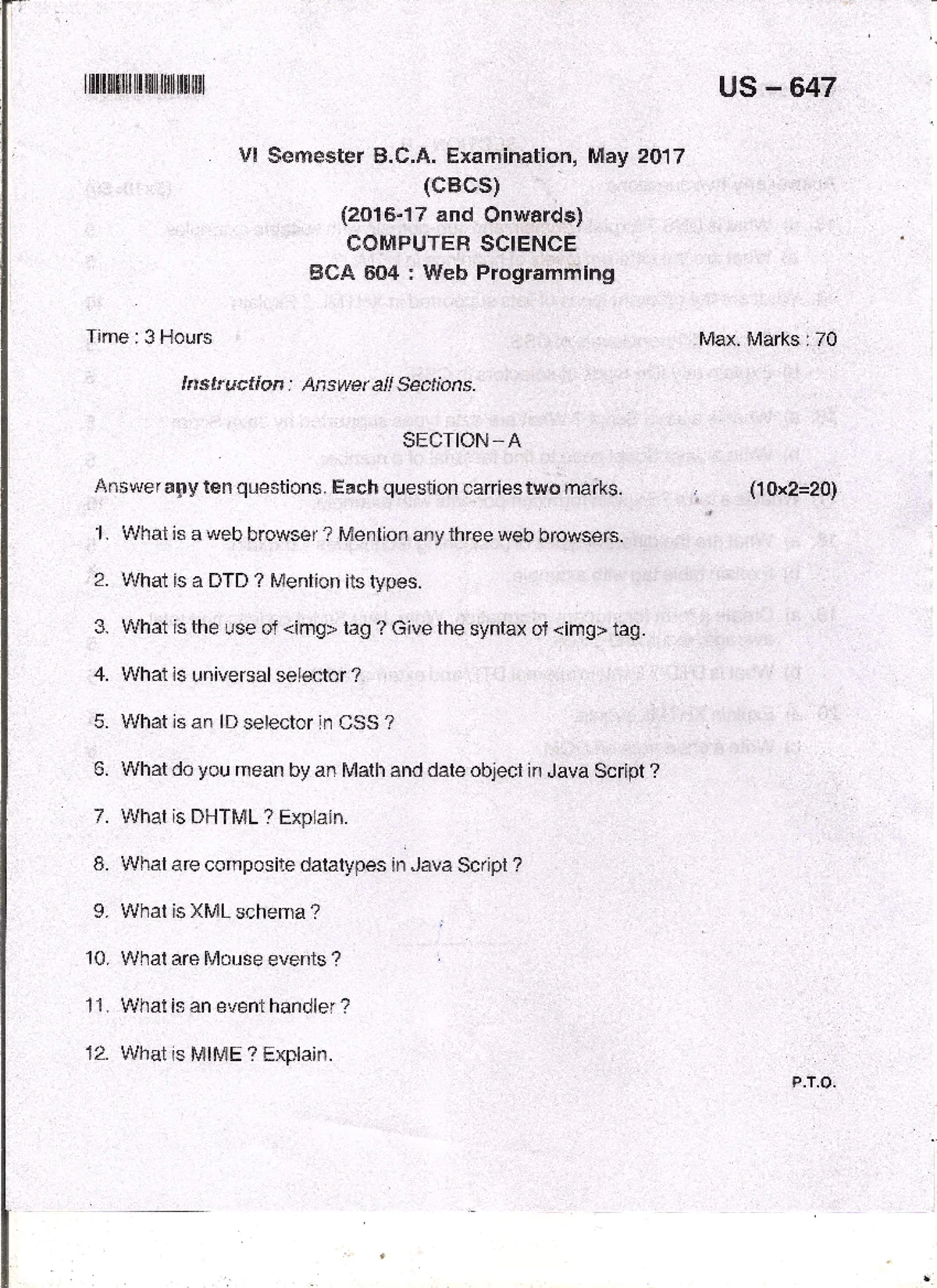 5th & 6th Sem BCA Syllabus - BENGALURU CITY UNIVERSITY CHOICE BASED CREDIT SYSTEM (Semester ...