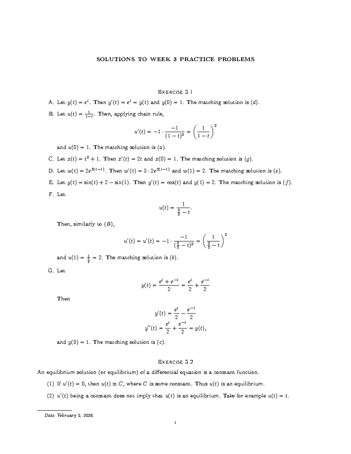 Appl Math 1201B W26 Week 3 Solutions to Practice Problems - Studocu