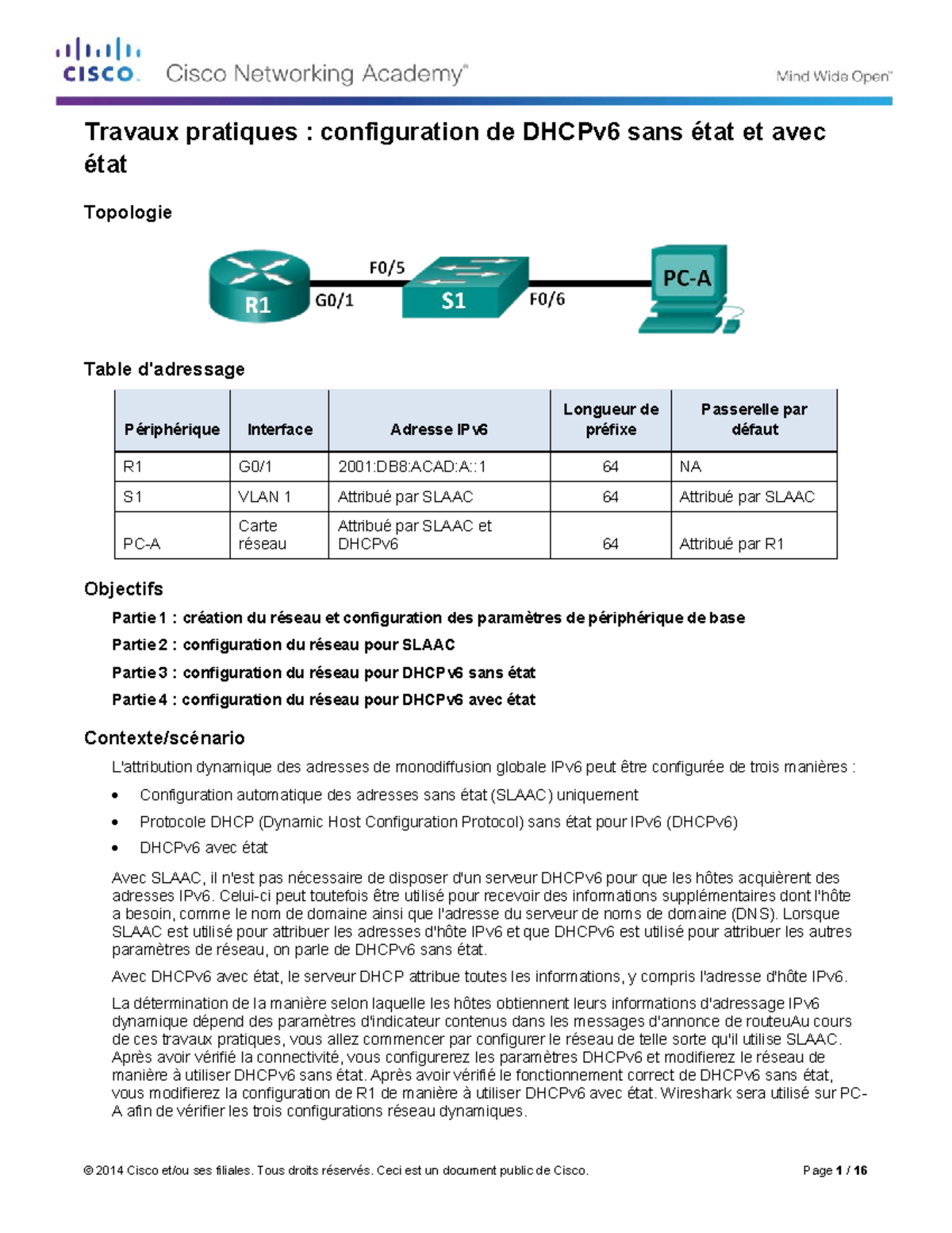 10.2.3.5 TP - Configuration de DHCPv6 Stateless et Stateful - Studocu