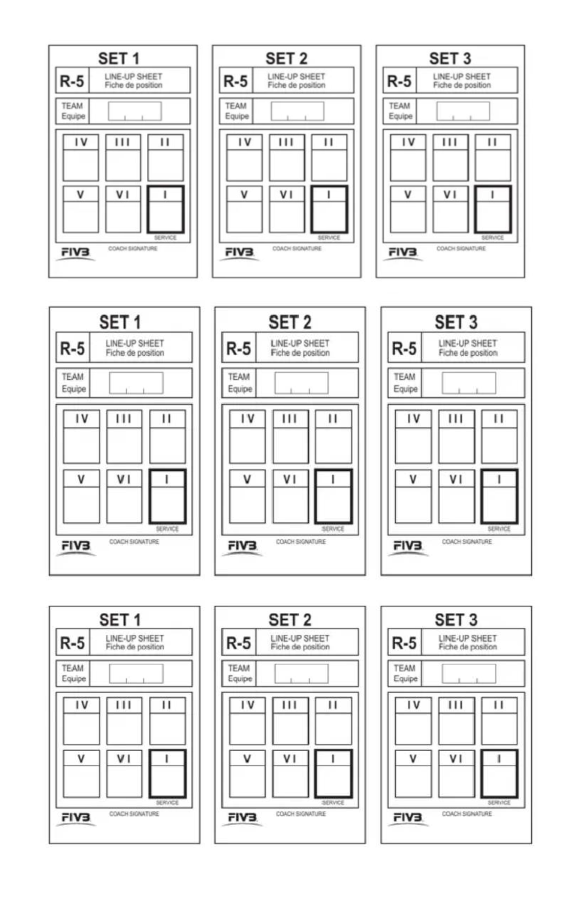 R5 Volleyball Line-Up Sheet for Sets 1, 2, and 3 - Studocu