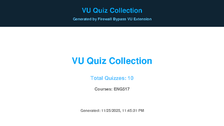 ENG517 Quiz Collection: 10 Quizzes on Language Acquisition - Studocu