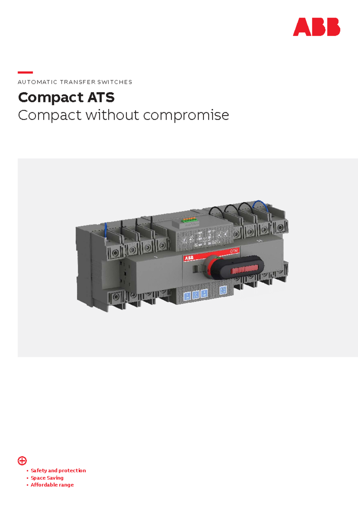 ABB Compact ATS: Efficient Automatic Transfer Switch Solutions - Studocu