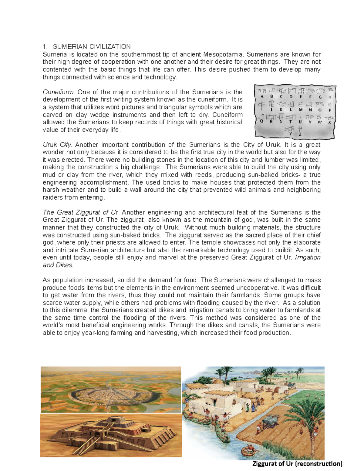 Sumerian Civilization - 1. SUMERIAN CIVILIZATION Sumeria is located on ...