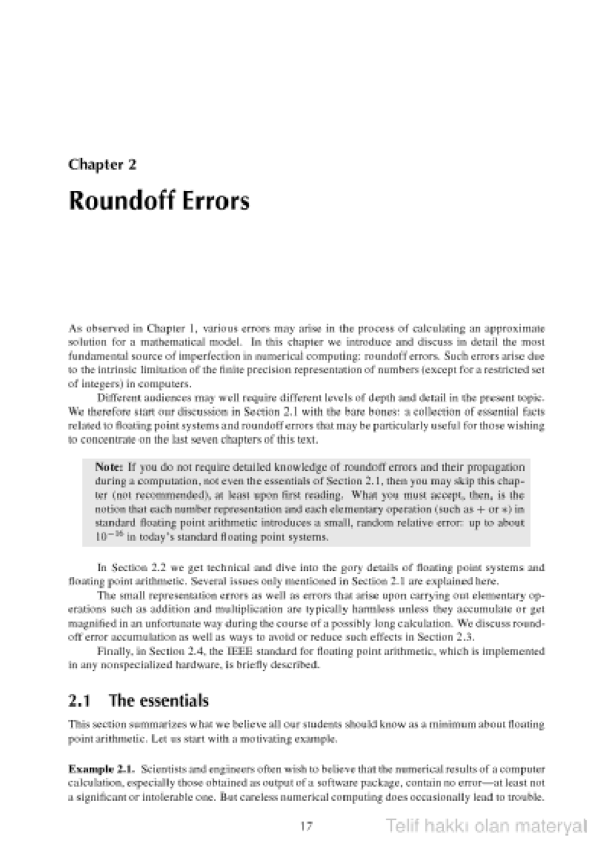 Chapter 2: Roundoff Errors in Numerical Computing - Notes (CSE 101 ...