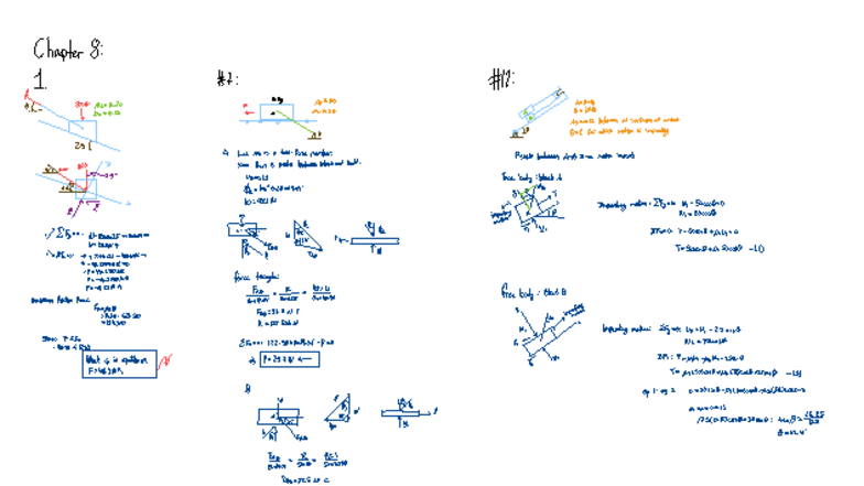 Chapter 8 & 9 Exercises: Friction Forces and Free Body Diagrams - Studocu