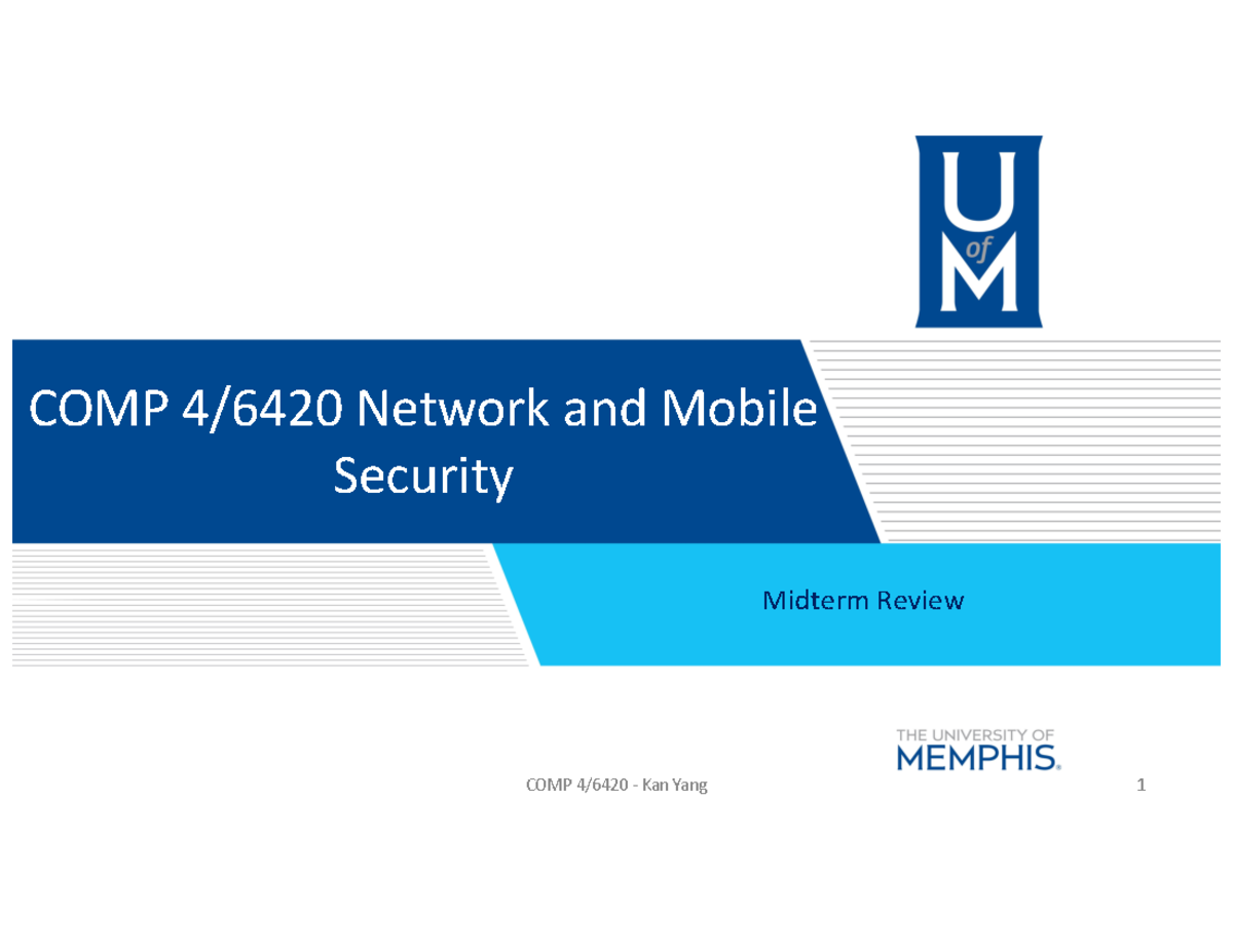 COMP 4/6420 - Midterm Review: Key Concepts in Network Security - COMP 4 ...