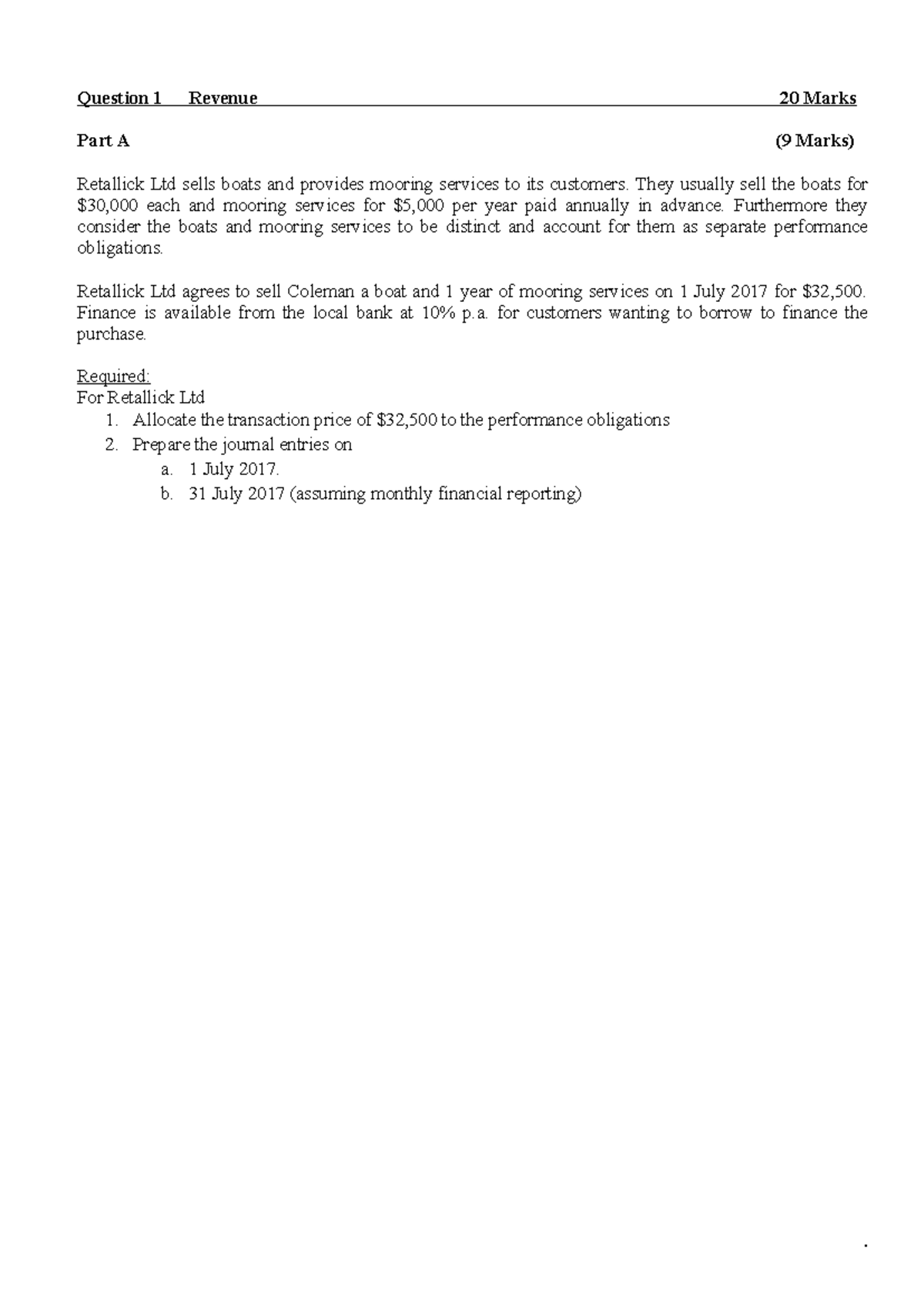 13-101 Sample Exam 1: Revenue, Assets, and Leases Questions - Studocu