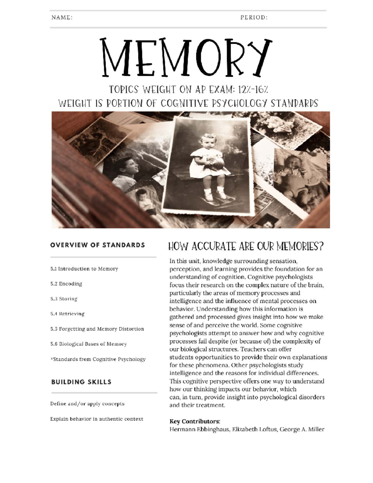 AP Psychology Memory Retrieval Guide: Effective Note-Taking Strategies ...