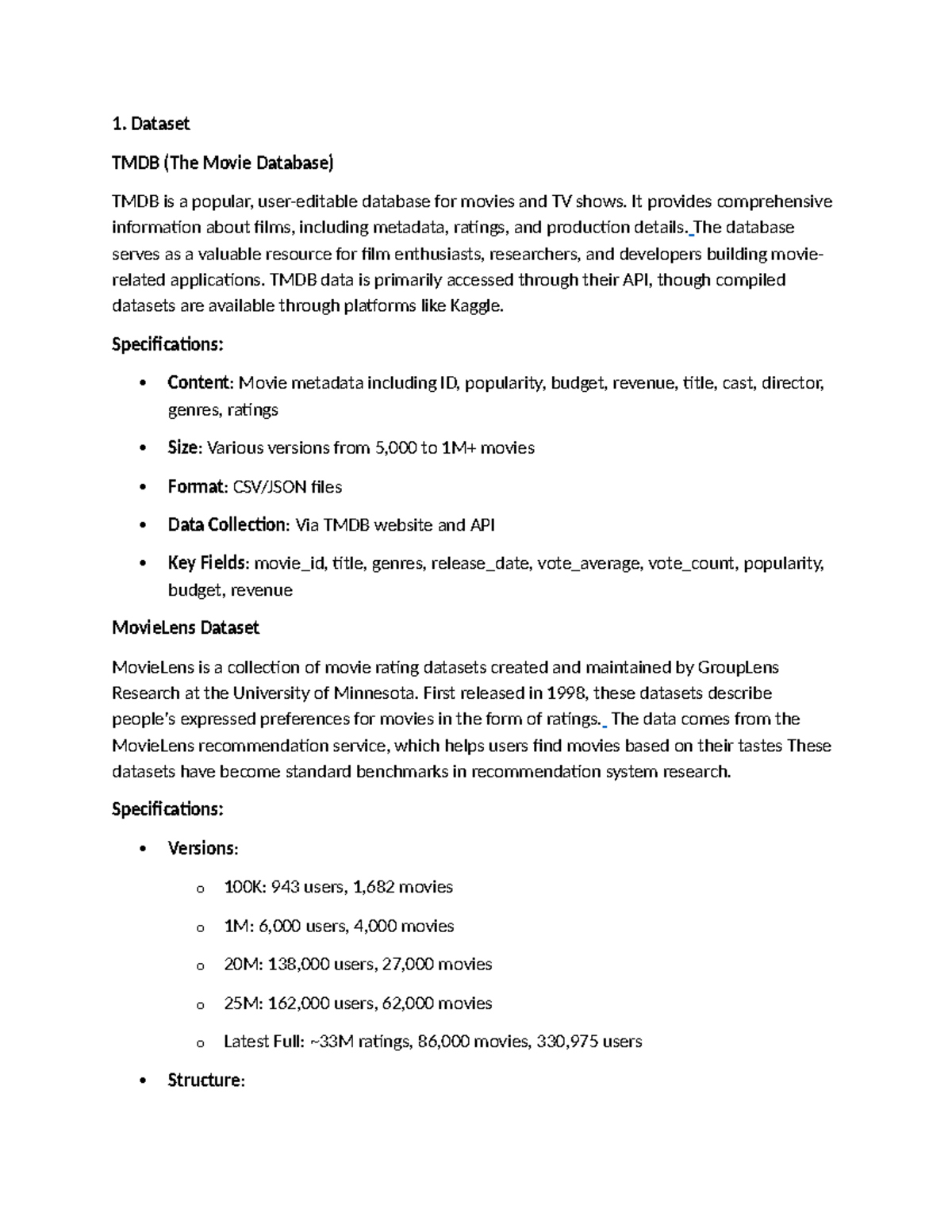 TMDB & MovieLens Datasets: Data Processing & Recommendation Systems ...