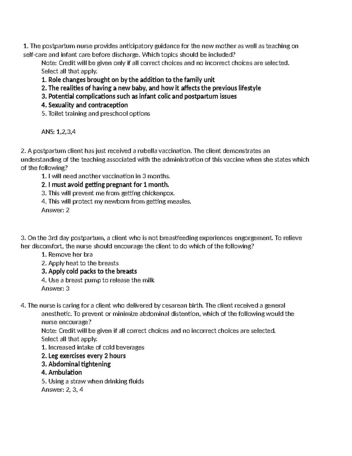OB Exam 2: Comprehensive Review of Postpartum & Labor Nursing Topics ...