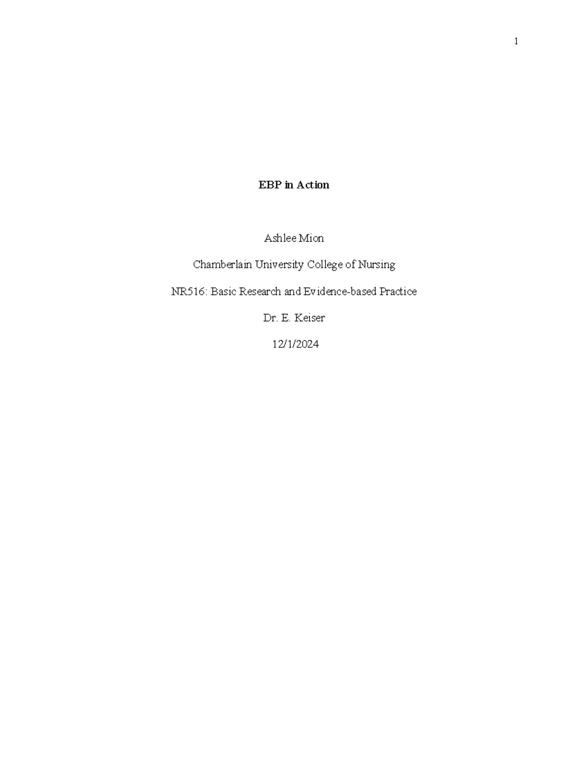 NR516 EBP in Action: Analyzing Fall Prevention Initiatives in Nursing ...