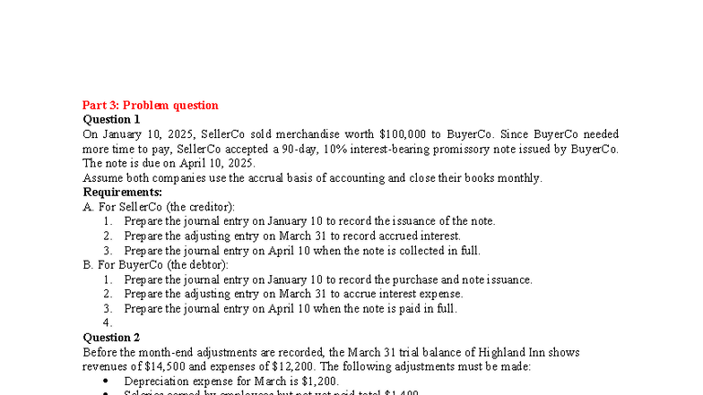 POA - Neu: Accounting Journal Entries and Adjustments Guide - Studocu