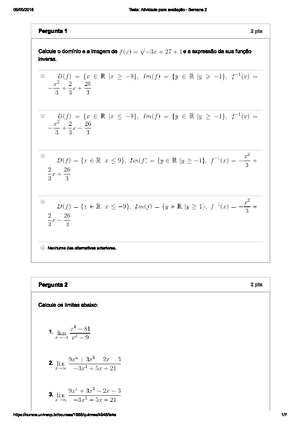 [Solved] Derivadas so fundamentais para a soluo de problemas de clculo e - Cálculo I - Studocu