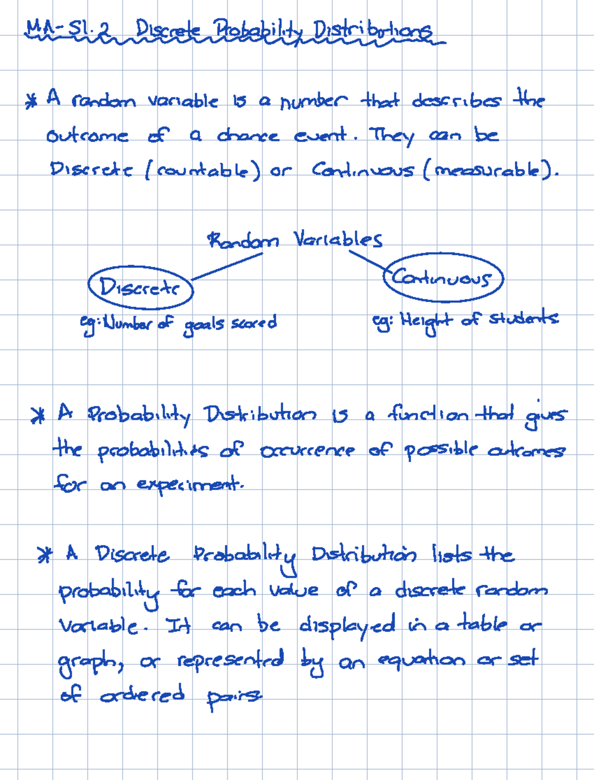 MA 51.2 Discrete Probability Distributions Explained - Studocu