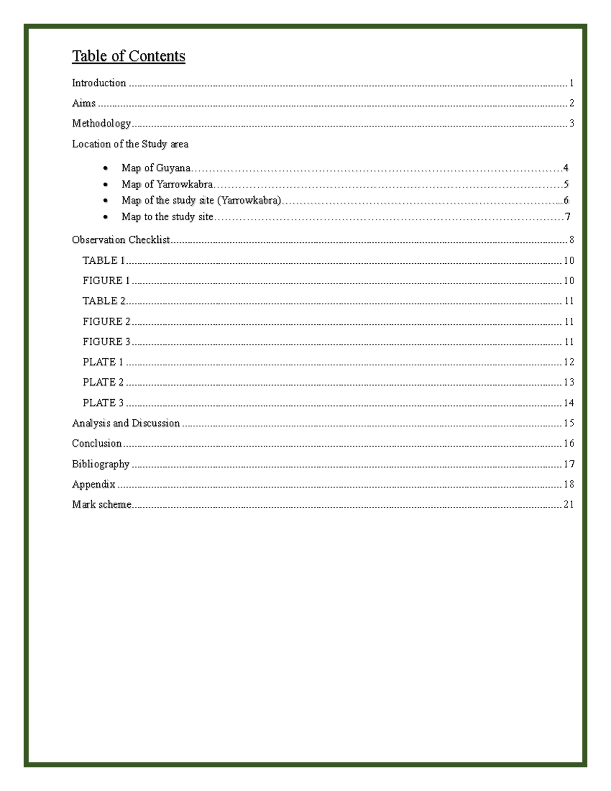 GOE SBA - CXC Geography Sample Study on Forestry Practices at GFC - Studocu