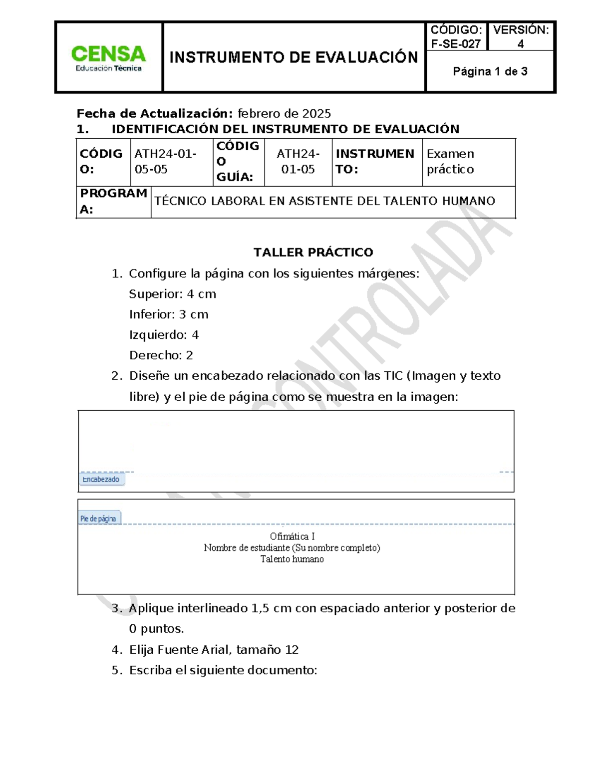 Instrumento Evaluativo ATH24 - Taller Práctico de TIC y Ofimática I ...