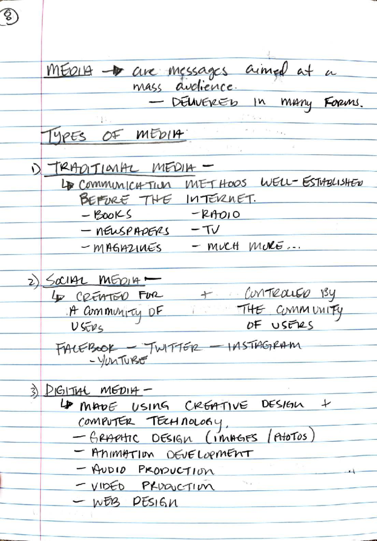 Types of Media Notes: Traditional, Social, and Digital Media Overview ...