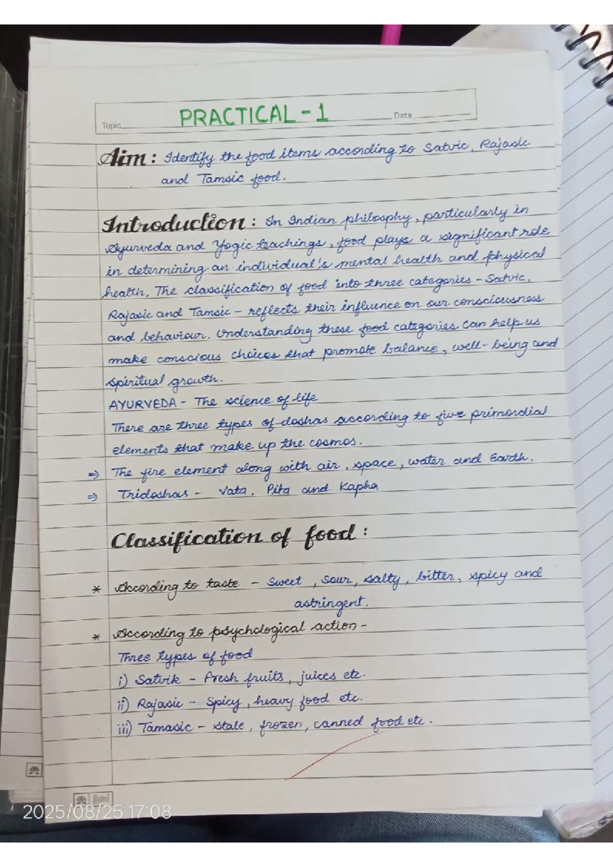 AYURVEDA 101: Satvic, Rajasic, and Tamasic Food Classification - Studocu