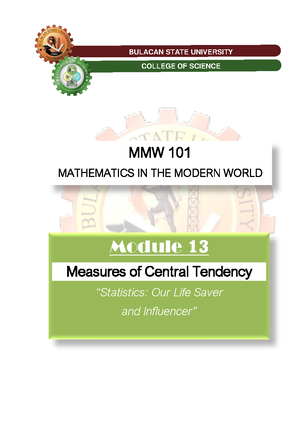Final Module 11 Collection of Data - MMW 101 MATHEMATICS IN THE MODERN ...