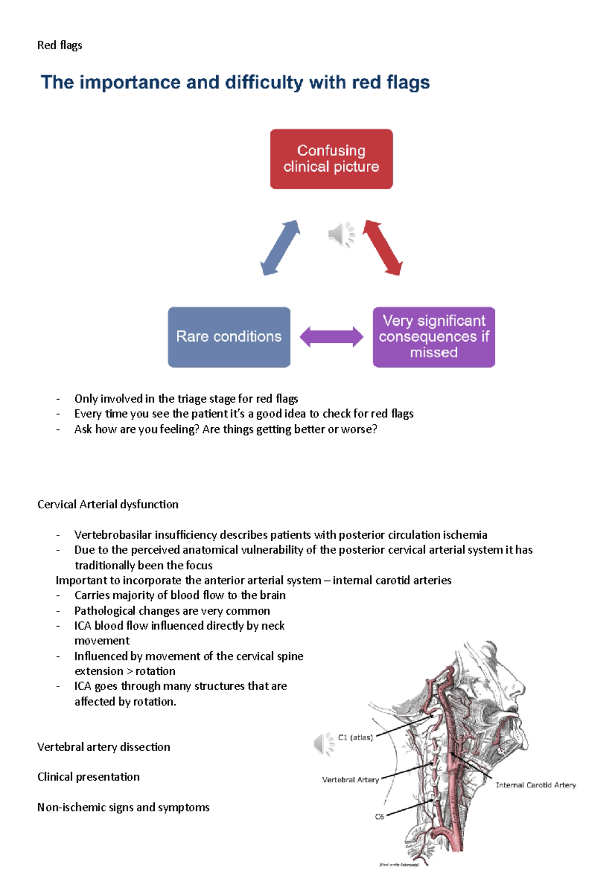 MSK red flags - Red flags Only involved in the triage stage for red ...