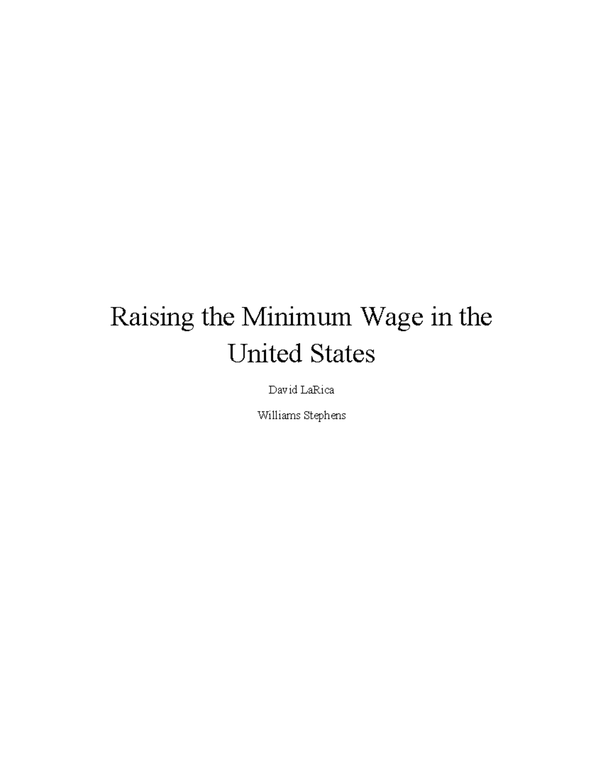 ECON 460 Final Project: Analyzing the Impact of Minimum Wage ...
