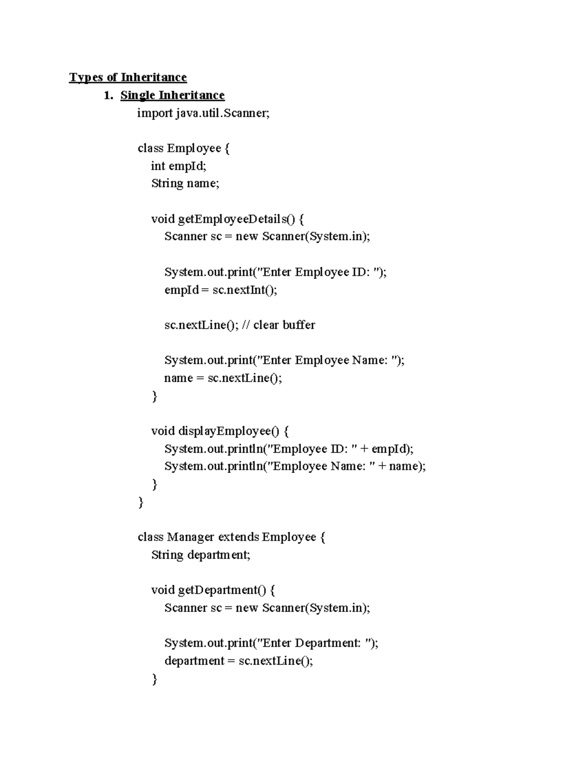 Types of Inheritance in Java: Single, Multiple, Multilevel, and Hybrid ...