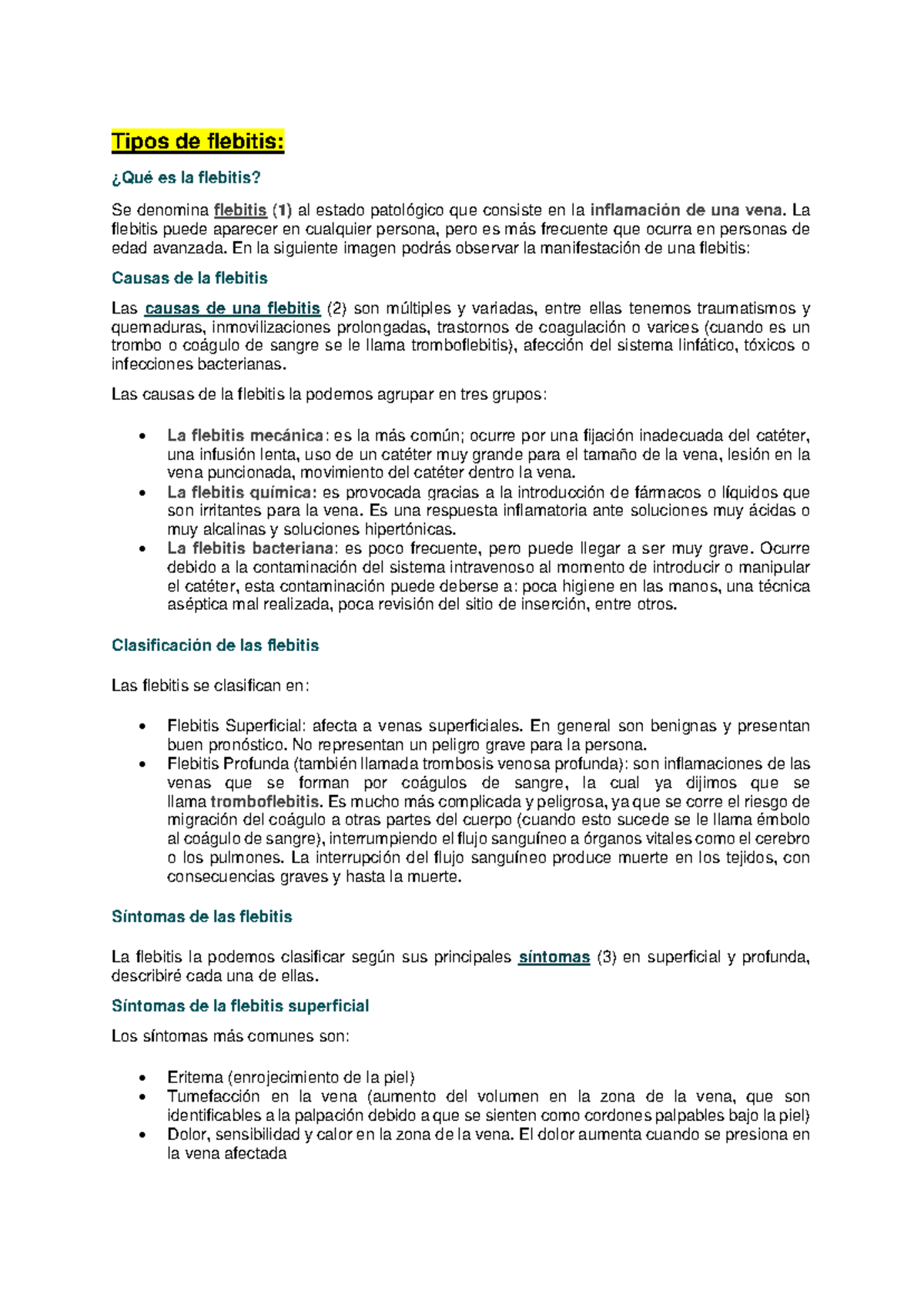Tipos de Flebitis: Causas, Clasificación y Tratamientos Esenciales ...