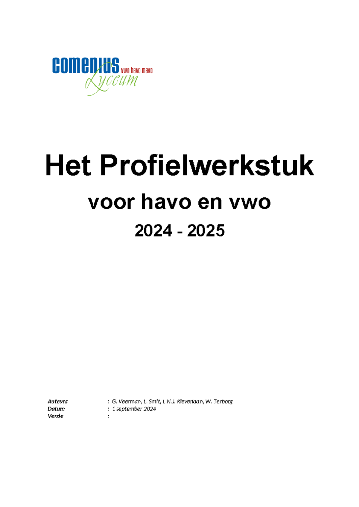 Titel: PWS Werkboek VWO - Voorbereiding en Richtlijnen 2024-2025 ...