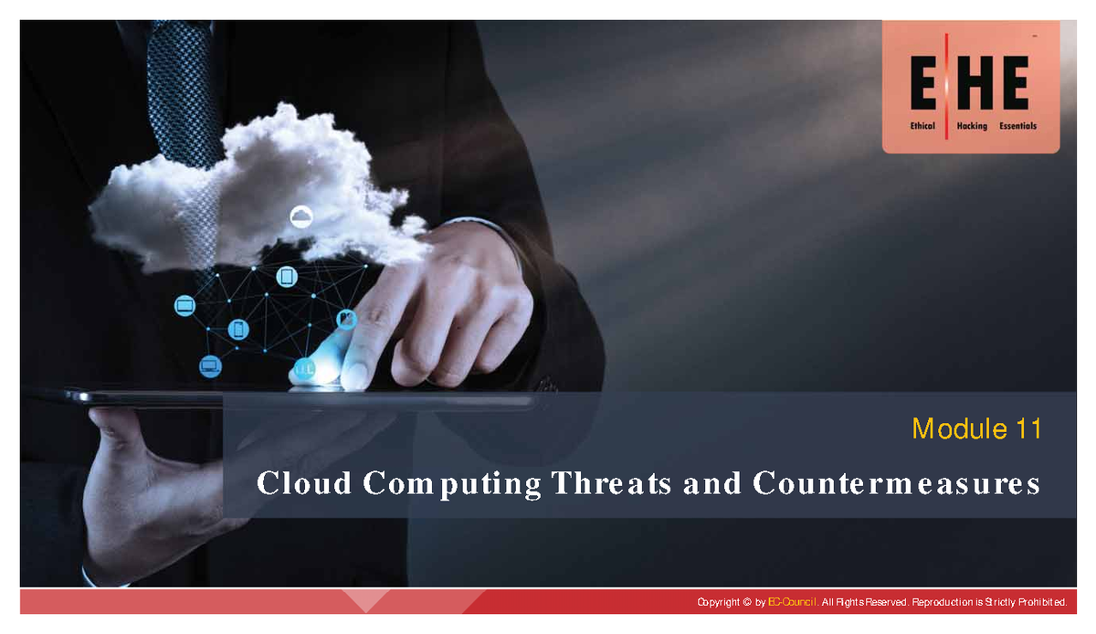 EHEv1 Module 11 Threats and Countermeasures in Cloud Computing - Studocu