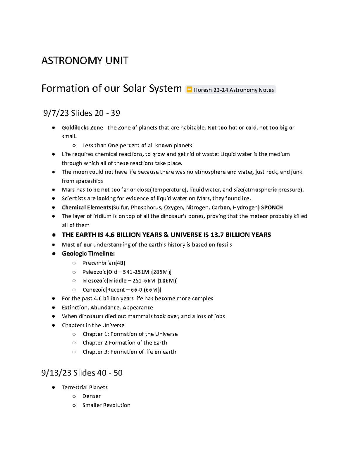 ASTR 101: Formation of the Solar System - Environmental Earth Science ...