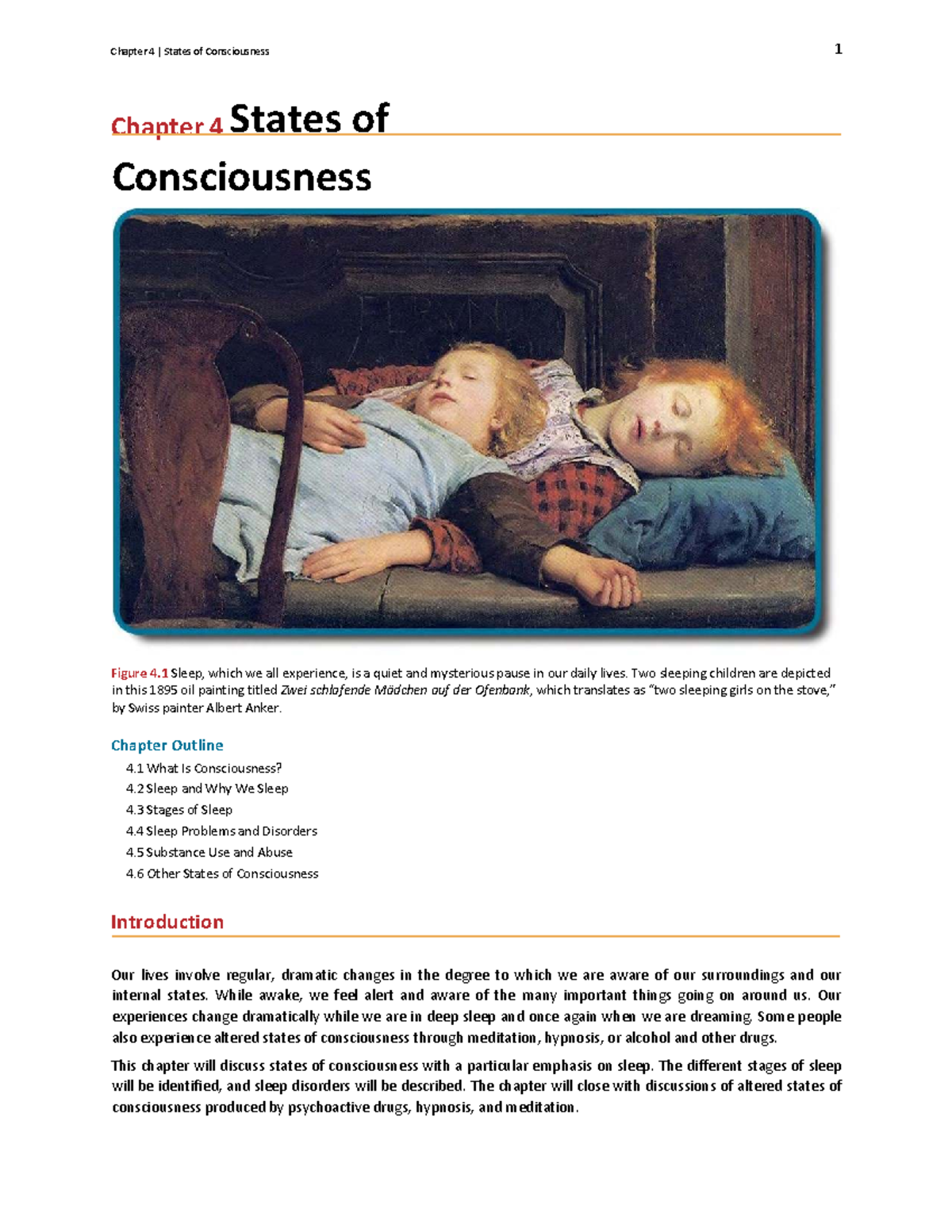 Chapter 4 States of Consciousness - Chapter 4 States of Consciousness ...