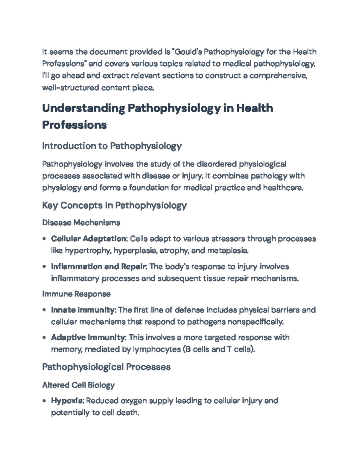 Gould's Pathophysiology for Health Professions - Key Concepts & Case ...