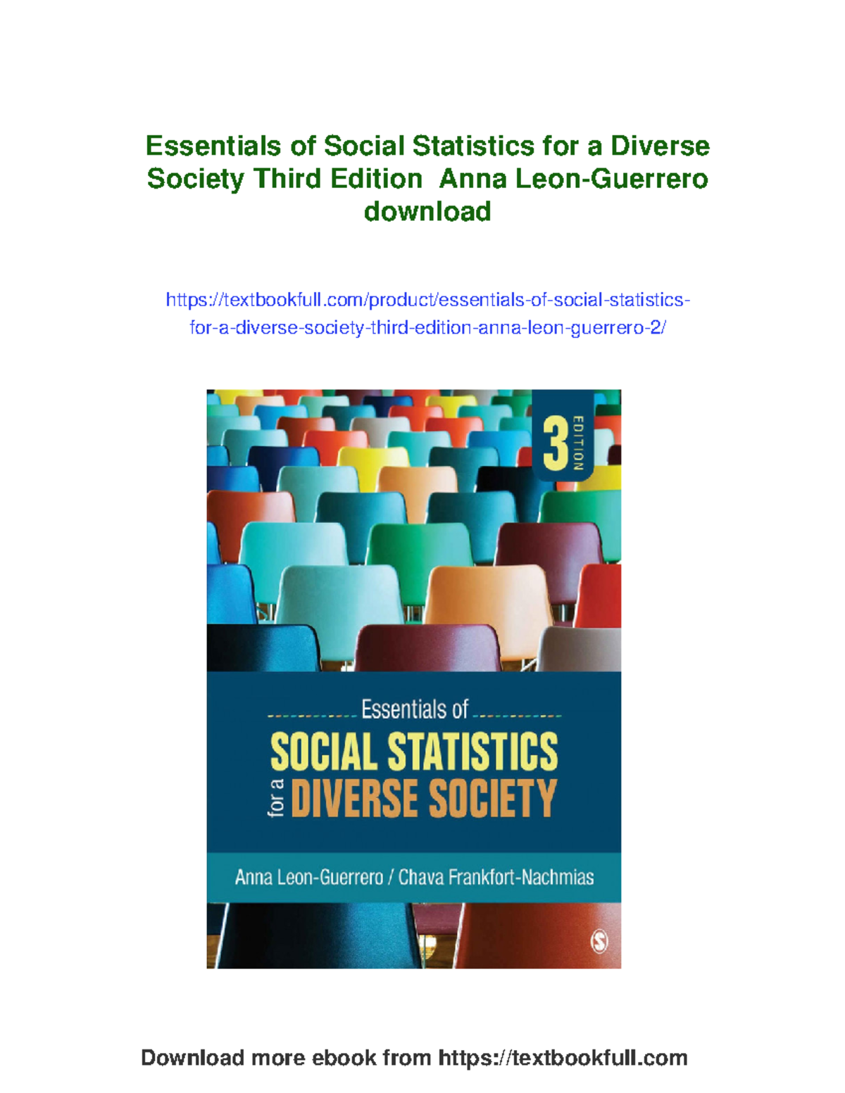 Essentials of Social Statistics for a Diverse Society (3rd Ed.) - Studocu