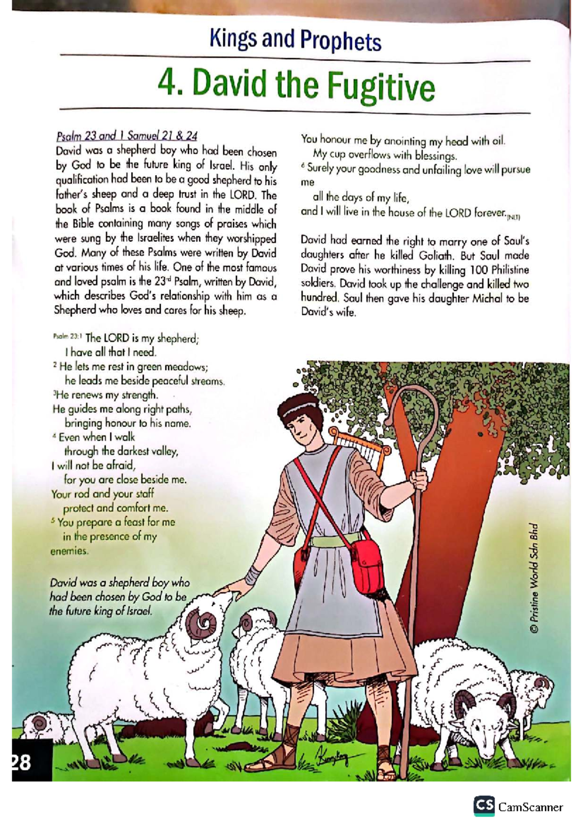 Kings and Prophets 4: David the Fugitive and Psalm 23 Analysis - Studocu