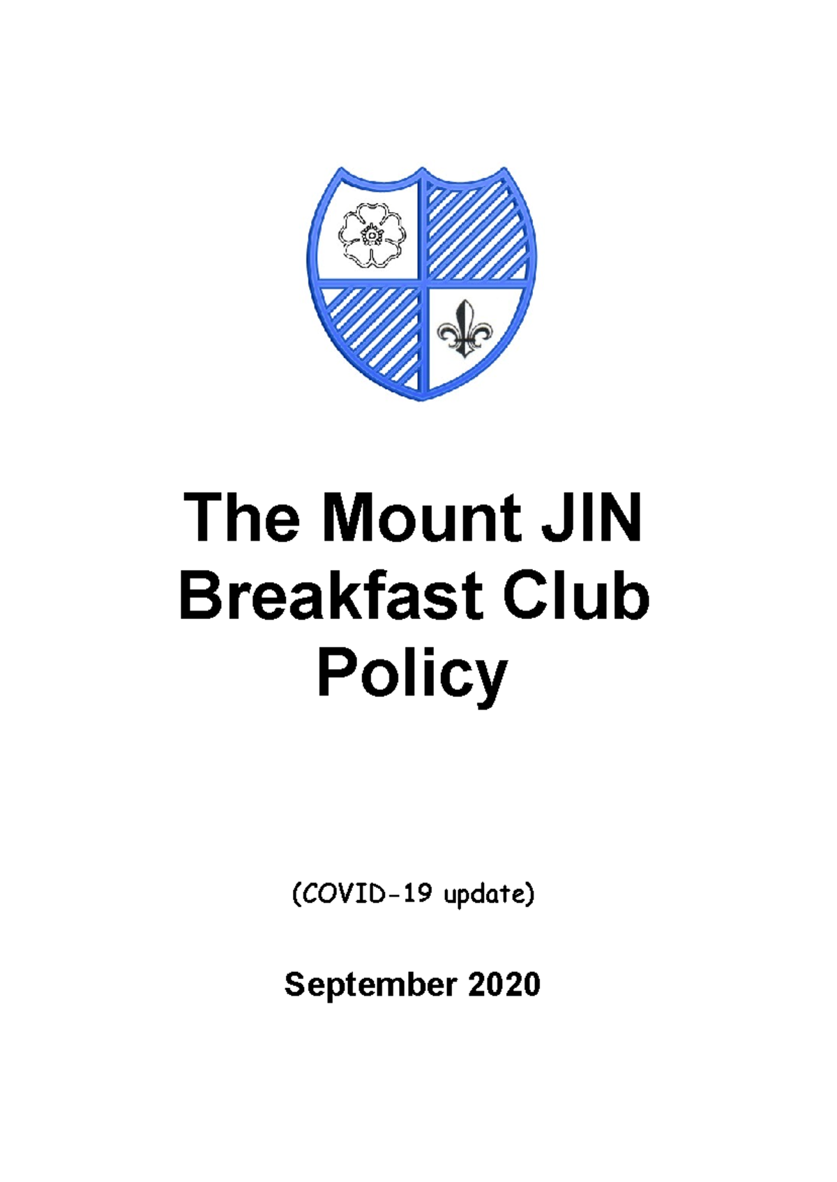 Mount JIN Breakfast Club Policy Update - September 2020 - Studocu