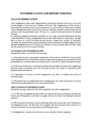 Steps in Report writing - INTRODUCTION Research report is considered a ...