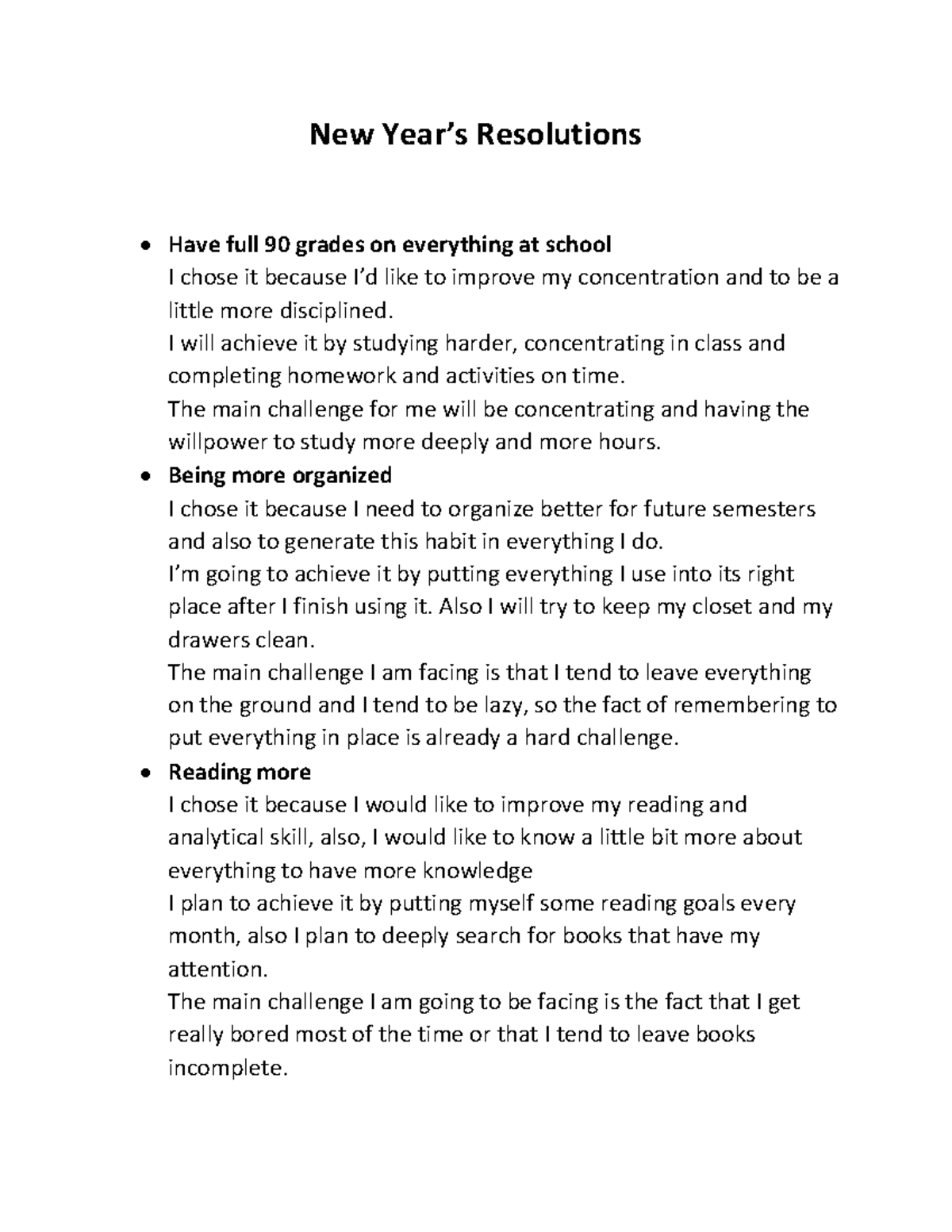 New Year's Resolutions: Strategies for Academic Success - Studocu